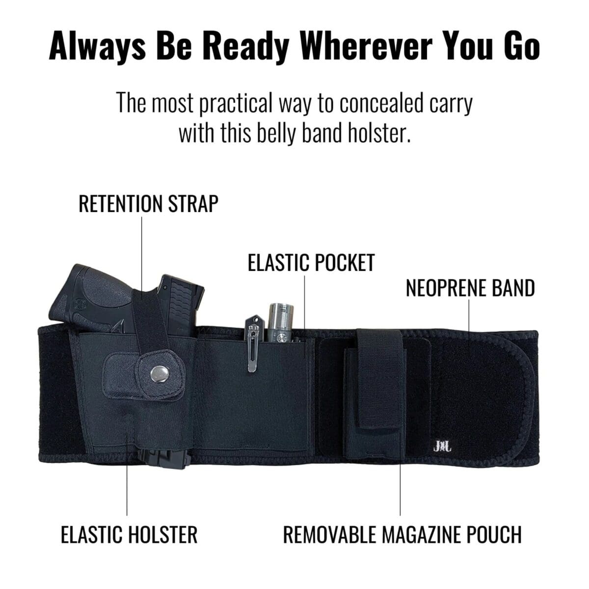 Unisex Belly Band For Concealed Carry – Clinger Holsters